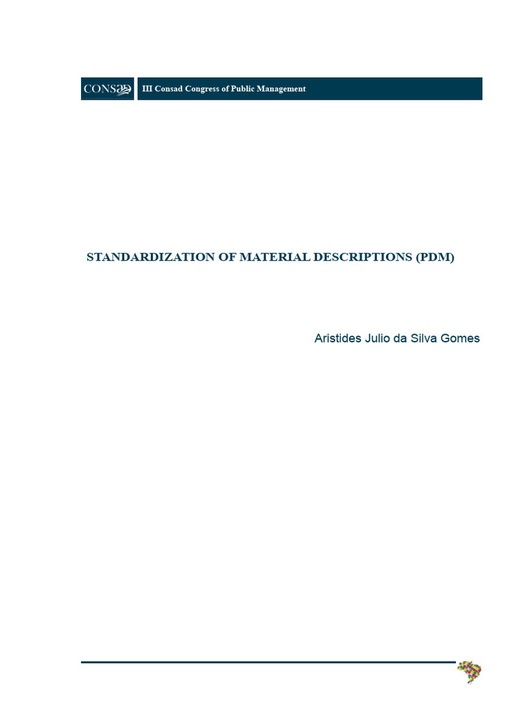 Standardizing Material Descriptions PDM | PDF | Specification ...