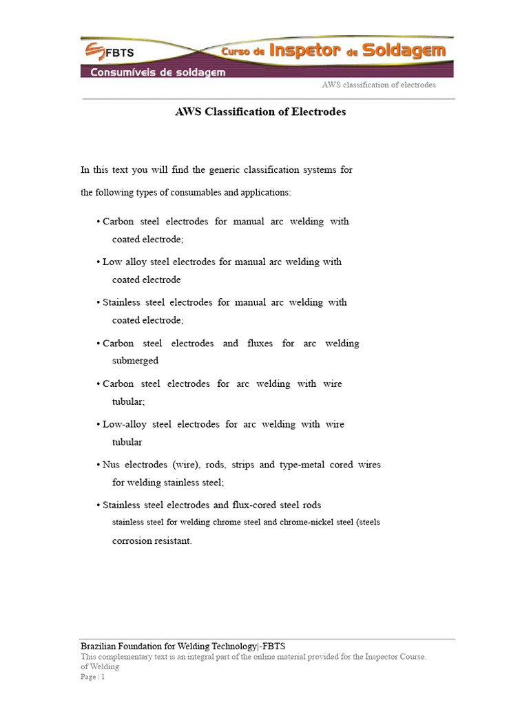 AWS Electrode Classification Guide | PDF | Welding | Construction
