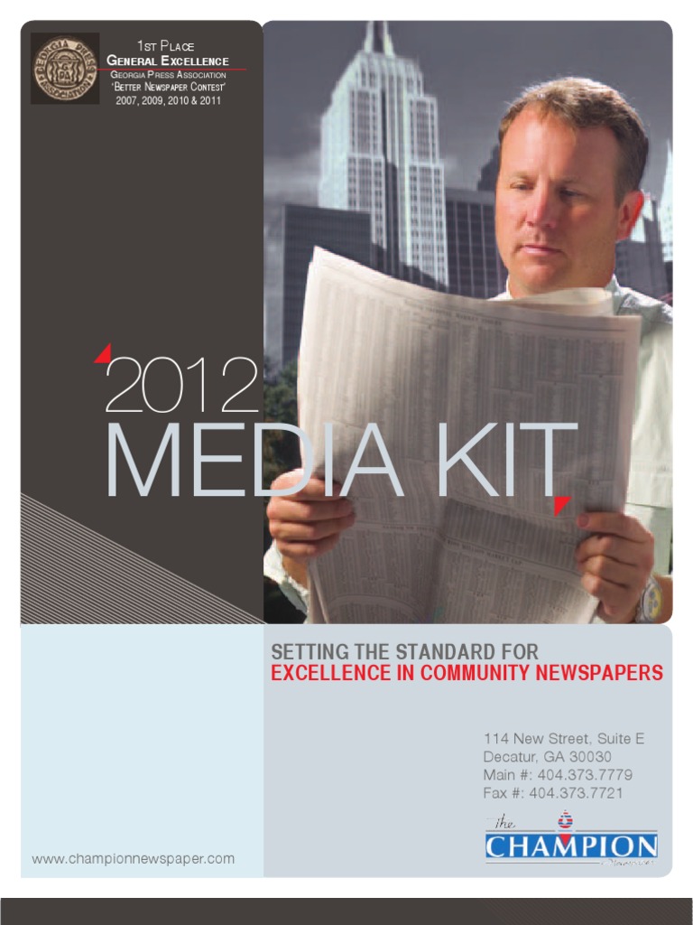 2012 Champion Newspaper Media Kit | PDF | Newspapers | Georgia (U.S. State)