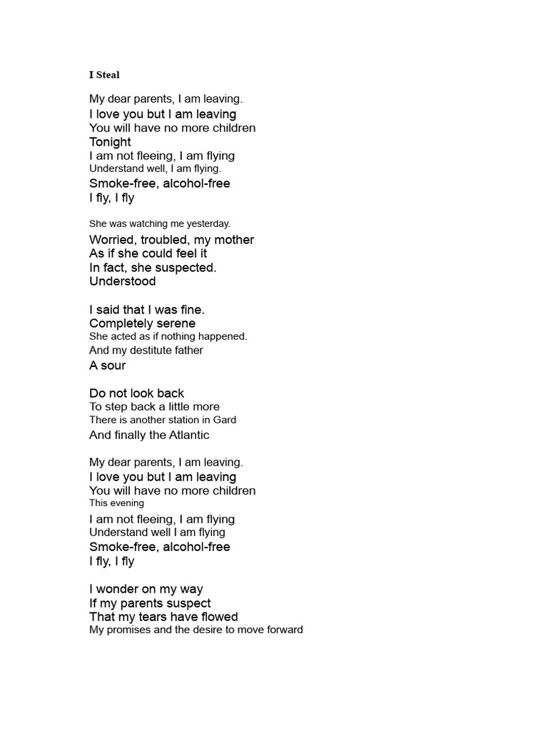 I Fly Lyrics | PDF