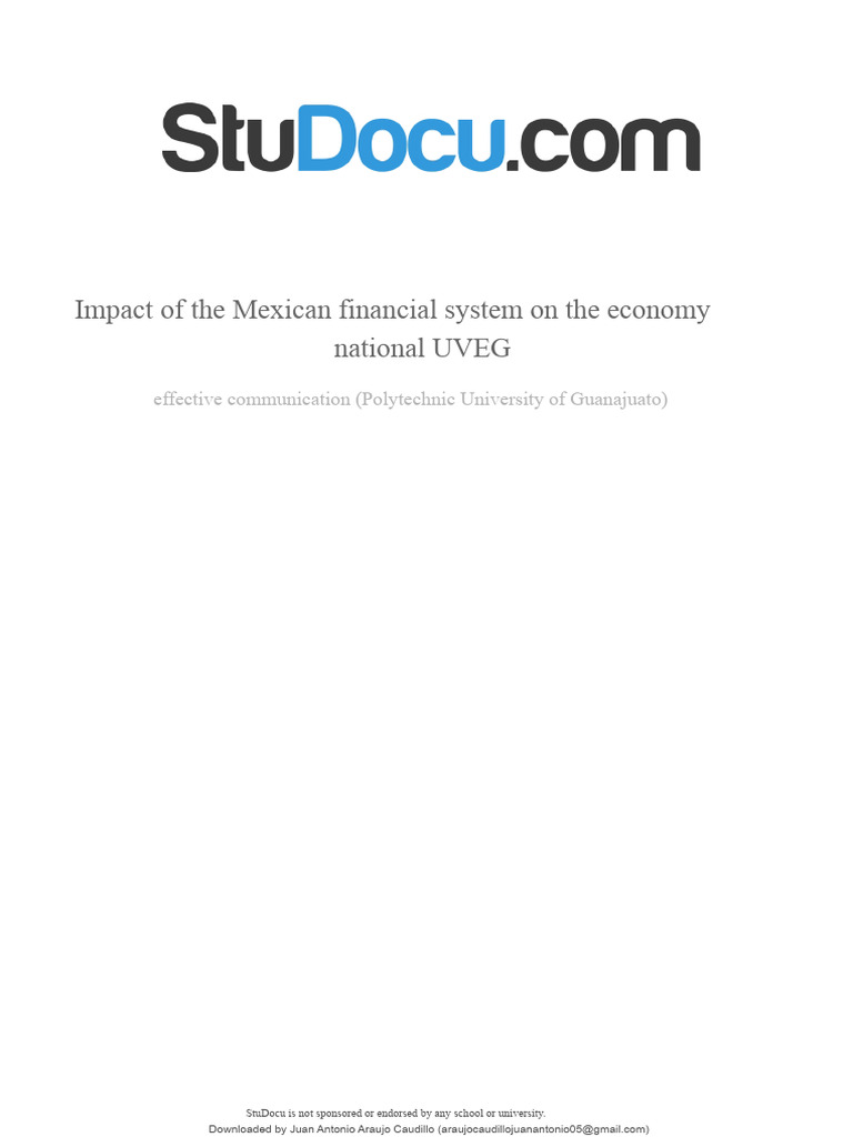impact of the Mexican financial system on the national economy | PDF ...
