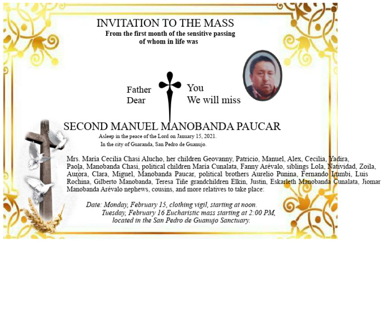 INVITATION TO THE MASS | PDF