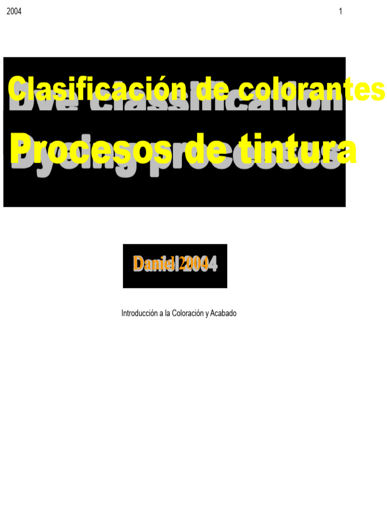 Clasificación De Colorantes Pdf Textiles Color