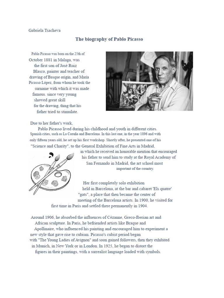 Pablo Picasso: Life and Artistic Journey | PDF | Pablo Picasso | Cubism