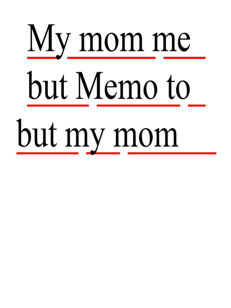 My Mom Loves Me Memo Loves My Mom | PDF