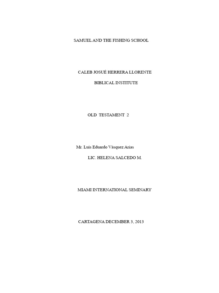 SAMUEL AND THE SCHOOL OF PROPHETS | PDF | Books Of Samuel | Samuel