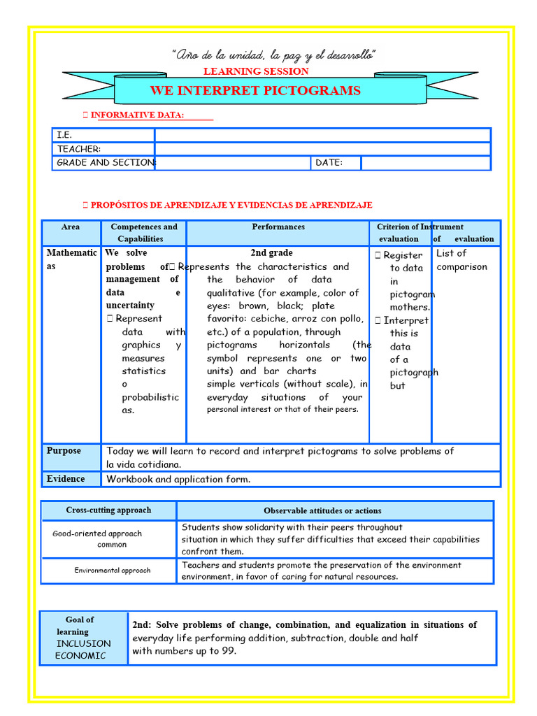 Teaching Pictograms in 2nd Grade Math | PDF | Cognition