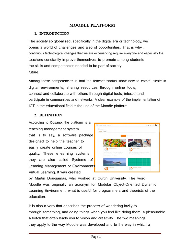 Understanding the Moodle Platform | PDF | Educational Technology | Moodle