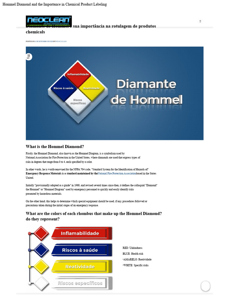 Hommel Diamond in Chemical Labeling | PDF | Chemical Substances | Chemistry