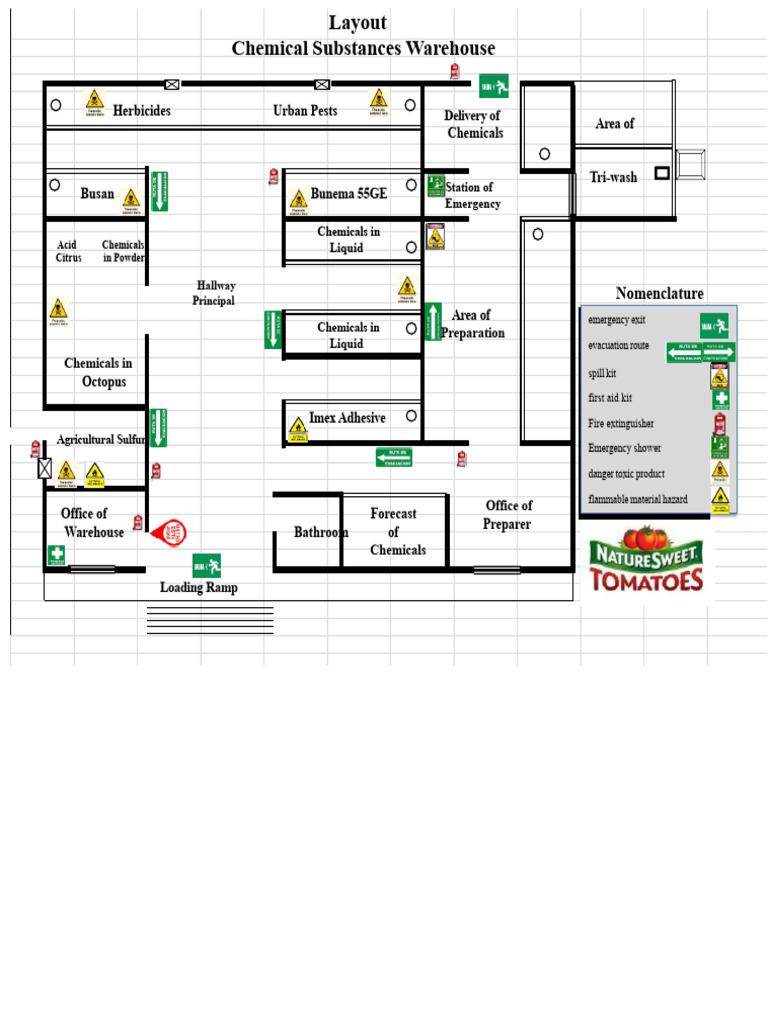 CHEMICAL WAREHOUSE LAYOUT.pptx | PDF