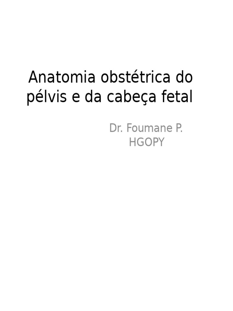 Anatomia Obstétrica da Pelve e da Cabeça | PDF | Pélvis | Sistema ...