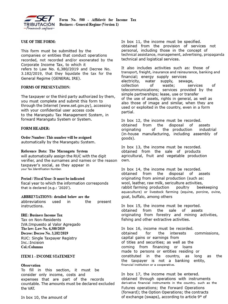Income Tax Affidavit Form 500 Guide | PDF | Tax Deduction | Expense
