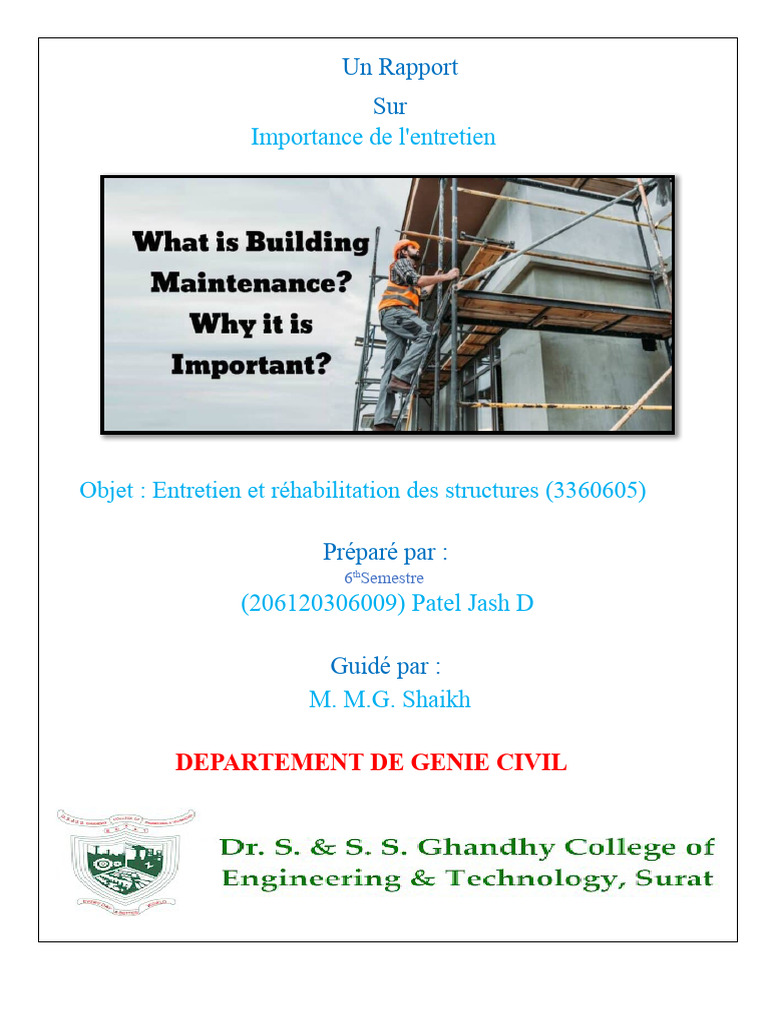 Importance de l'entretien des bâtiments | PDF | Bâtiment (construction ...