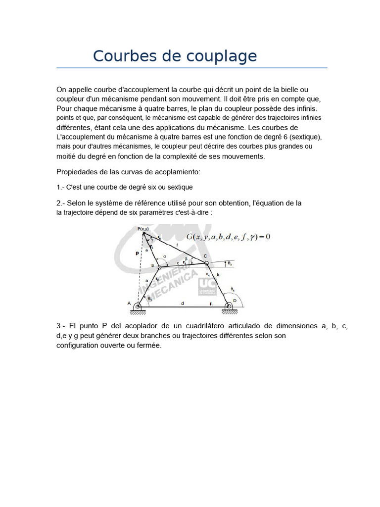 Propriétés des courbes de couplage | PDF | Mathématiques
