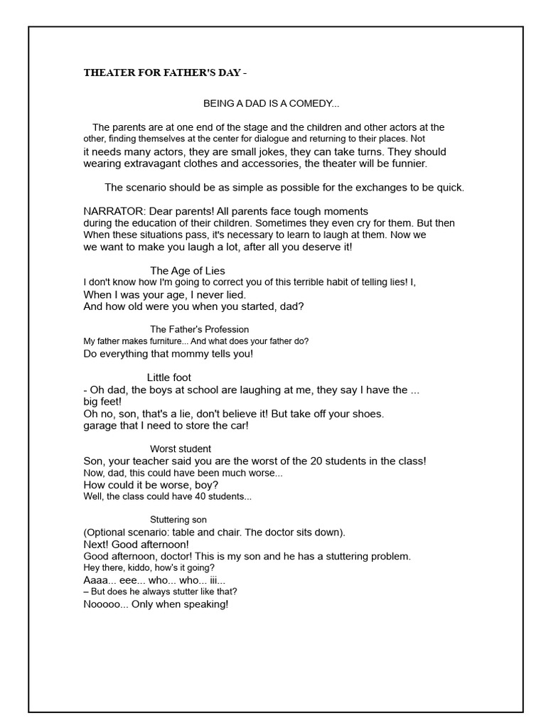 Father's Day Theater - Inf.04 | PDF
