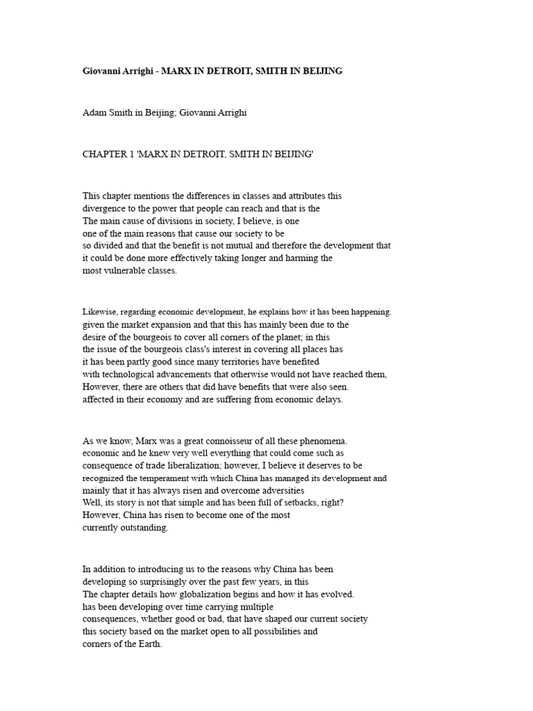 Marx and Smith: Economic Development Insights | PDF | Capitalism | Adam ...