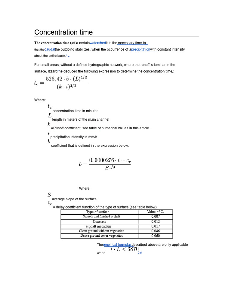 Understanding Watershed Concentration Time | PDF | Drainage Basin ...
