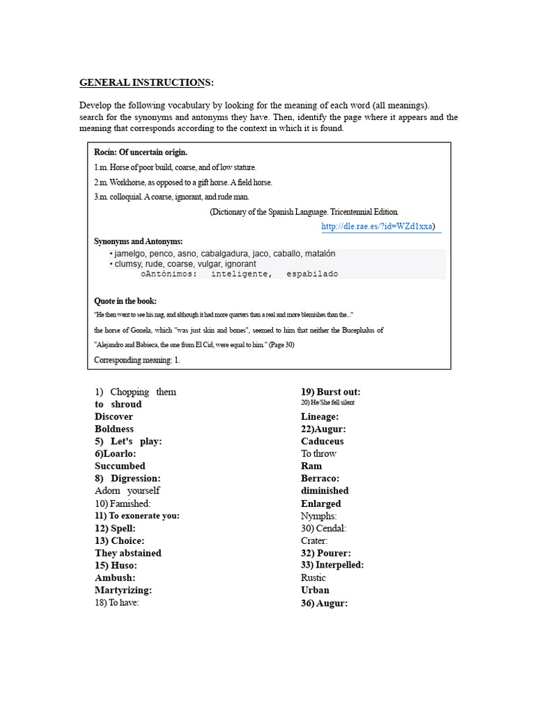 Vocabulary The Odyssey | PDF | Lexical Semantics | Linguistics