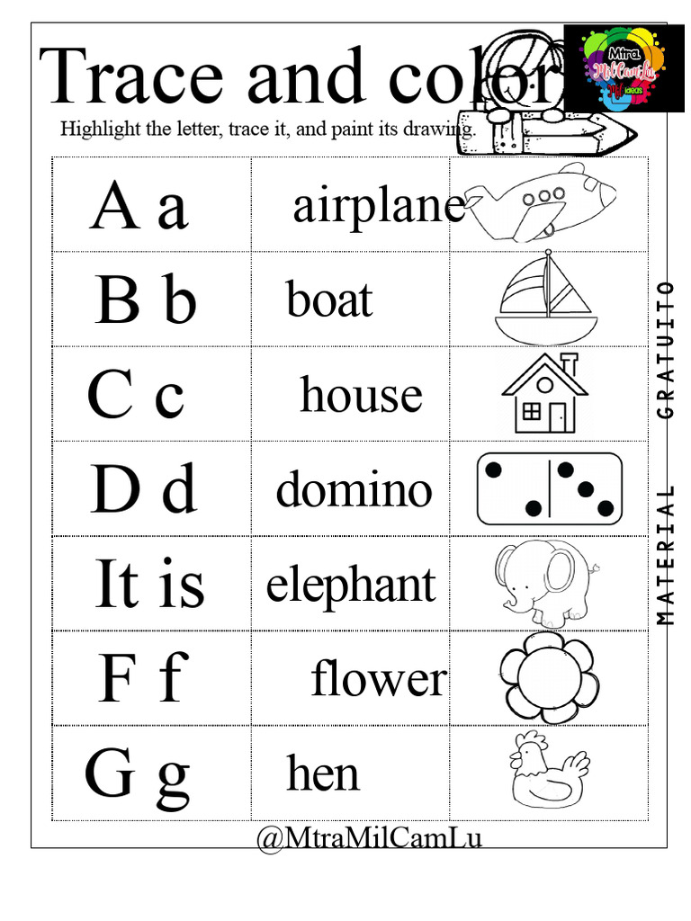 Trace and Color The Alphabet | PDF
