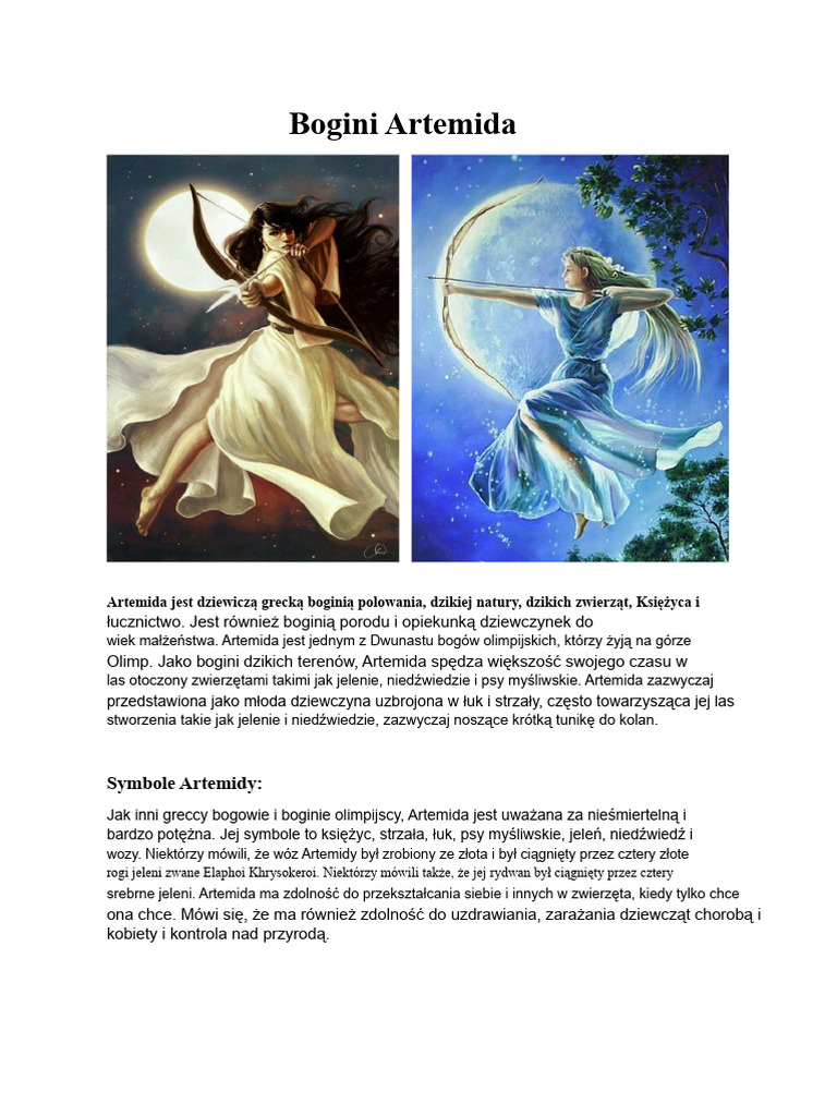 Bogini Artemida | PDF