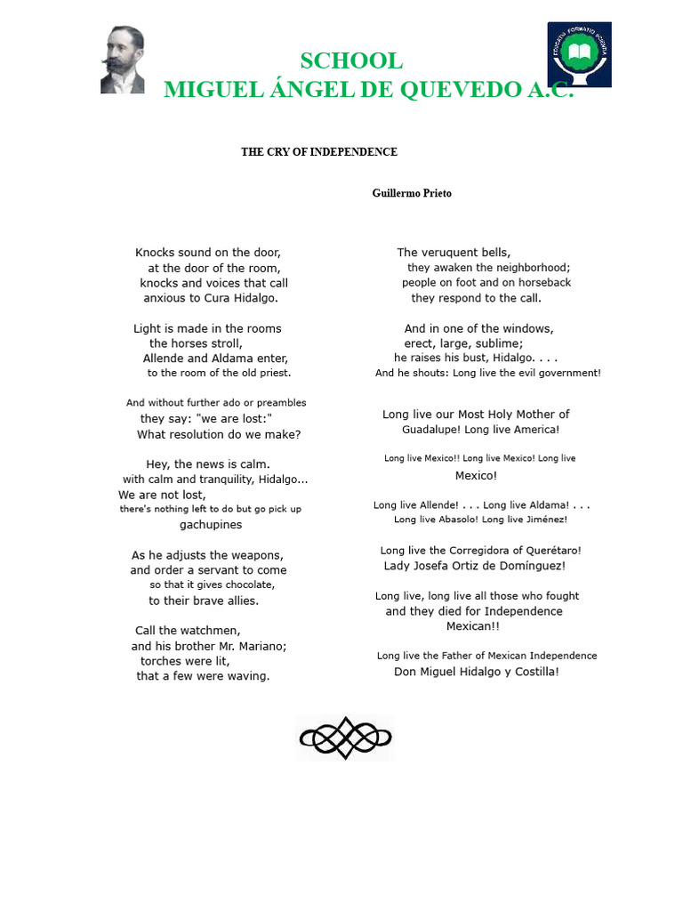 The Cry of Independence Poem Analysis | PDF