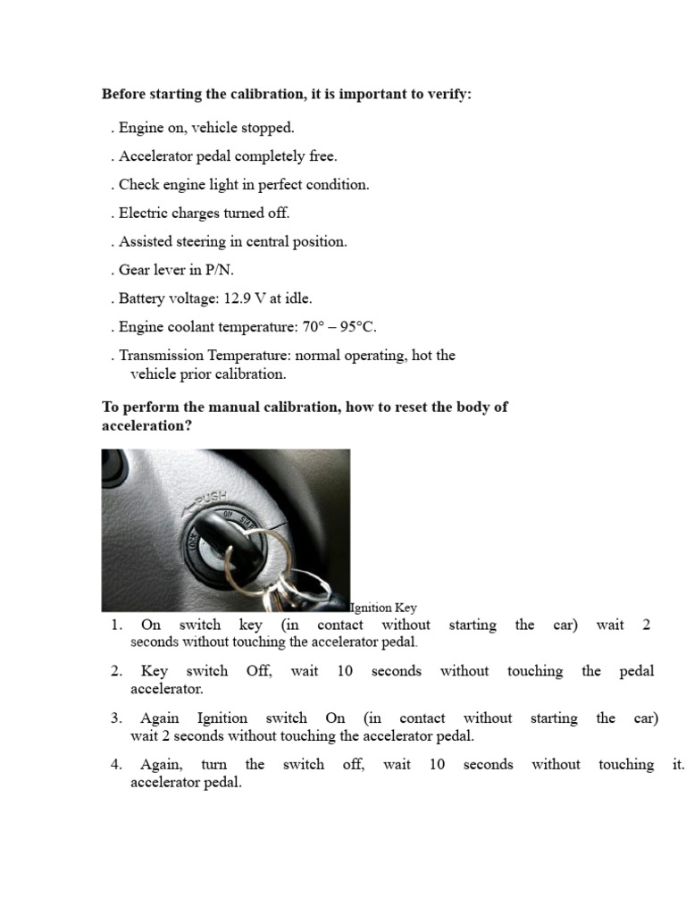 Electronic Acceleration Calibration Guide | PDF