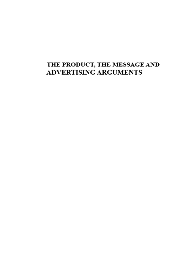 Product Messaging and Advertising Insights | PDF | Brand | Advertising