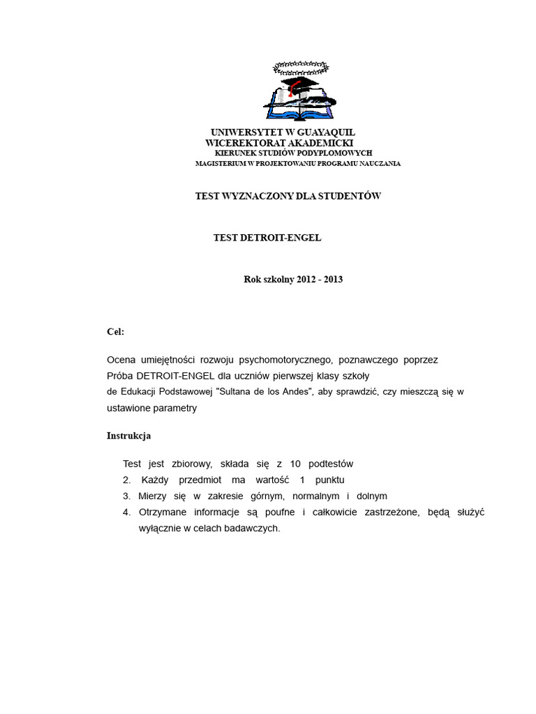 Test Detroit-Engel | PDF