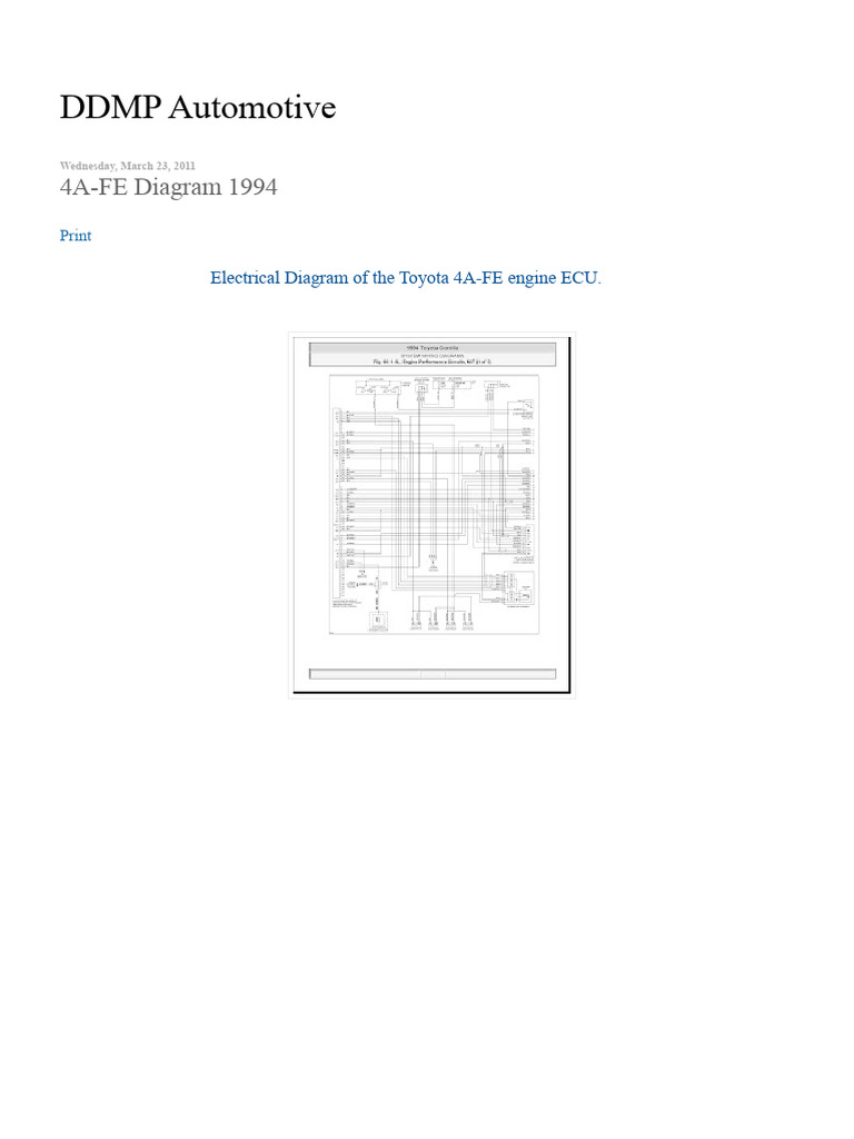 DDMP Automotive - Diagram 4A-FE 1994 | PDF | Automotive Technologies ...