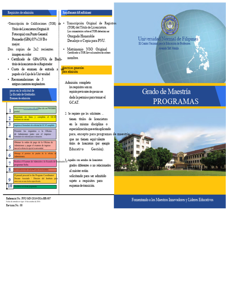 Admisión PNU | PDF | Filipinas | Licenciatura
