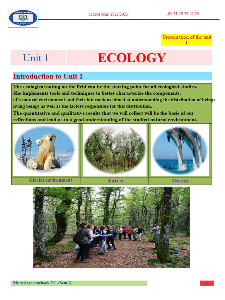 Ecology Field Study Techniques Guide | PDF | Ecology | Natural Environment