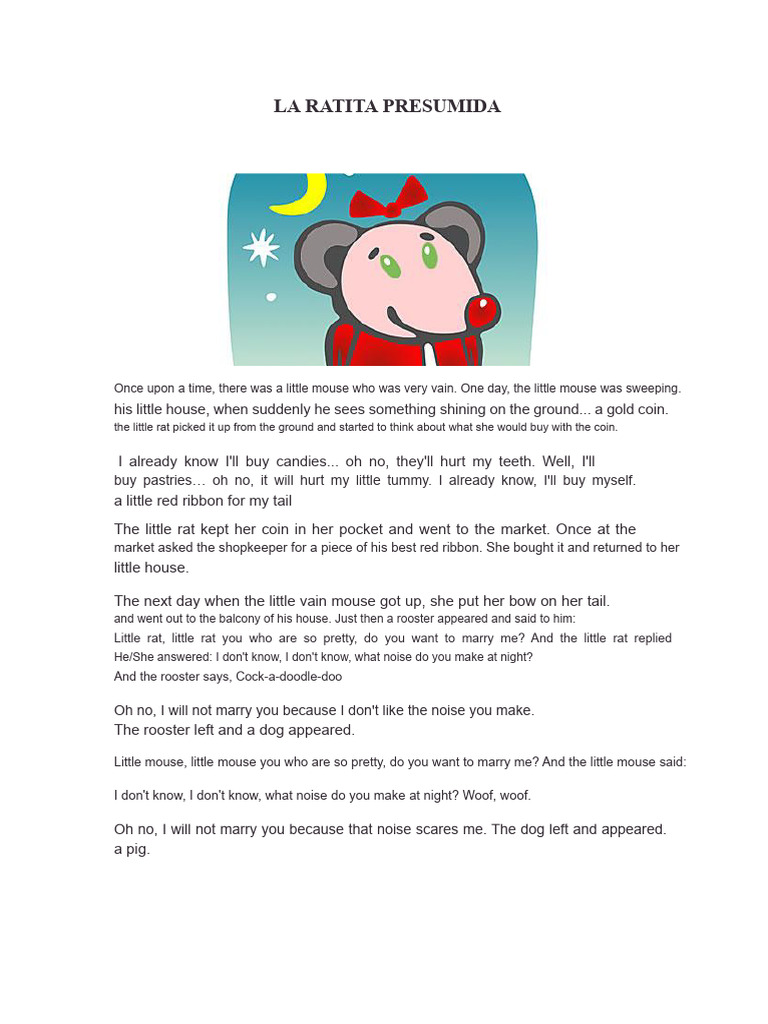 The Conceited Little Mouse | PDF