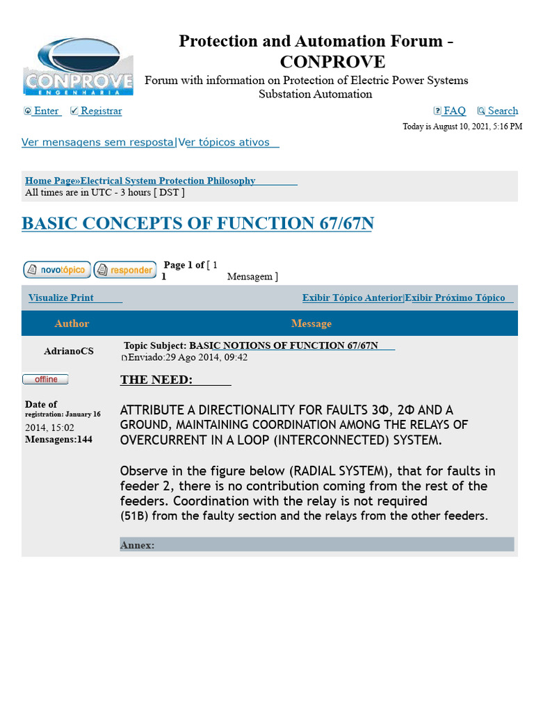 ANSI 67 - Directional Overcurrent Protection | PDF | Electrical Impedance | Torque