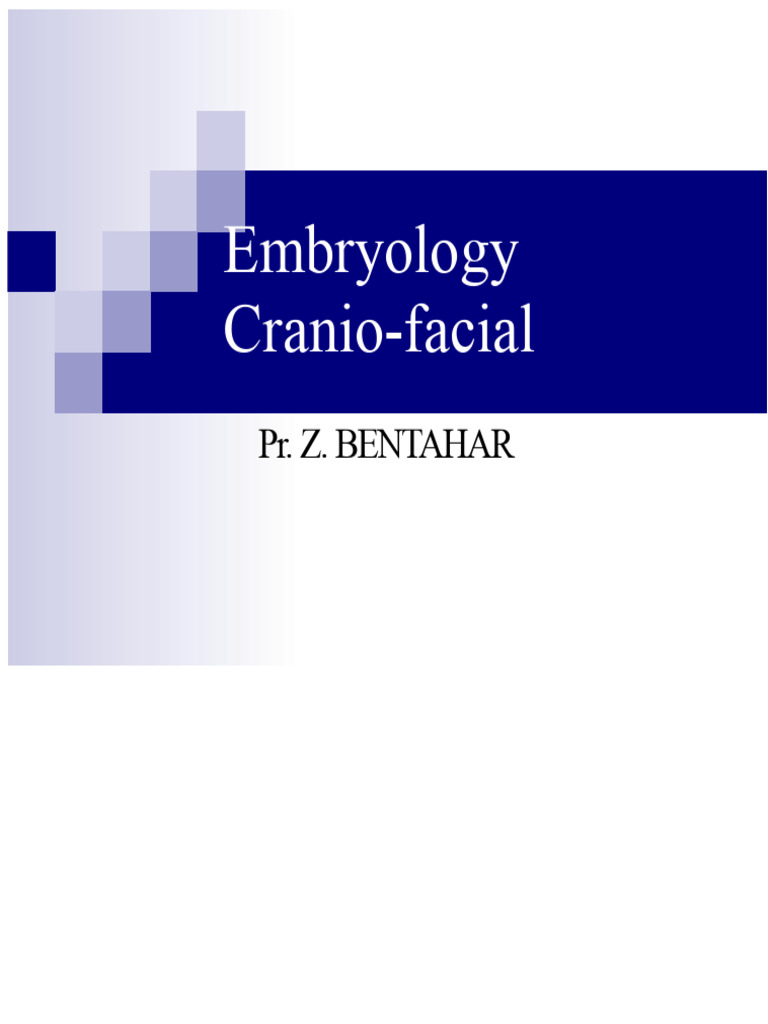 Embryological Development of the Face | PDF | Osteoblast | Nervous System