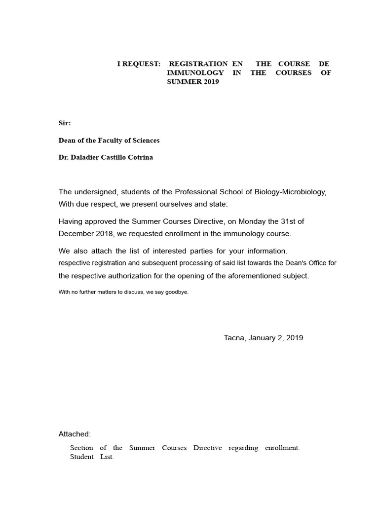 Summer Course Enrollment Request Form | PDF