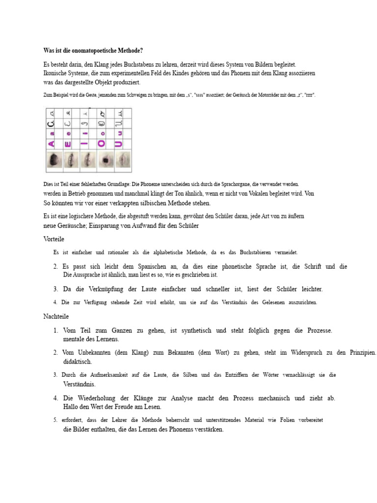 Was ist die onomatopoetische Methode ADAMARI? | PDF