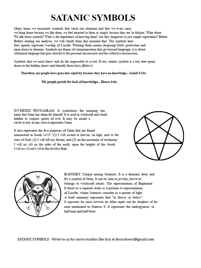 Satanic symbols | PDF | Satan | Satanism