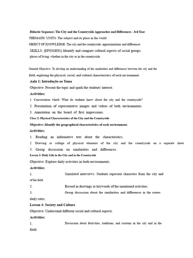 City vs. Countryside: A Didactic Guide | PDF | Systems Theory ...