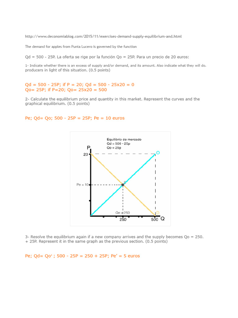Demand and Supply Equilibrium Analysis | PDF | Demand | Supply (Economics)