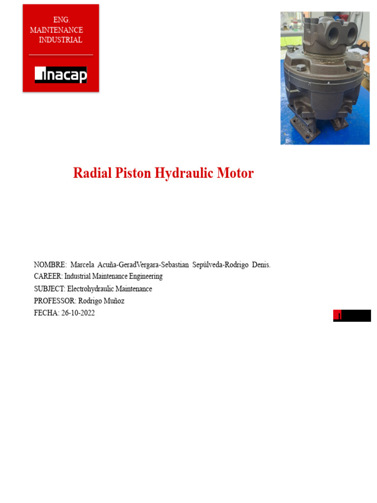 Radial Piston Hydraulic Motor Overview | PDF | Piston | Pump