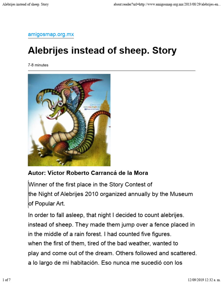 Alebrijes instead of sheep. Story.pdf | PDF