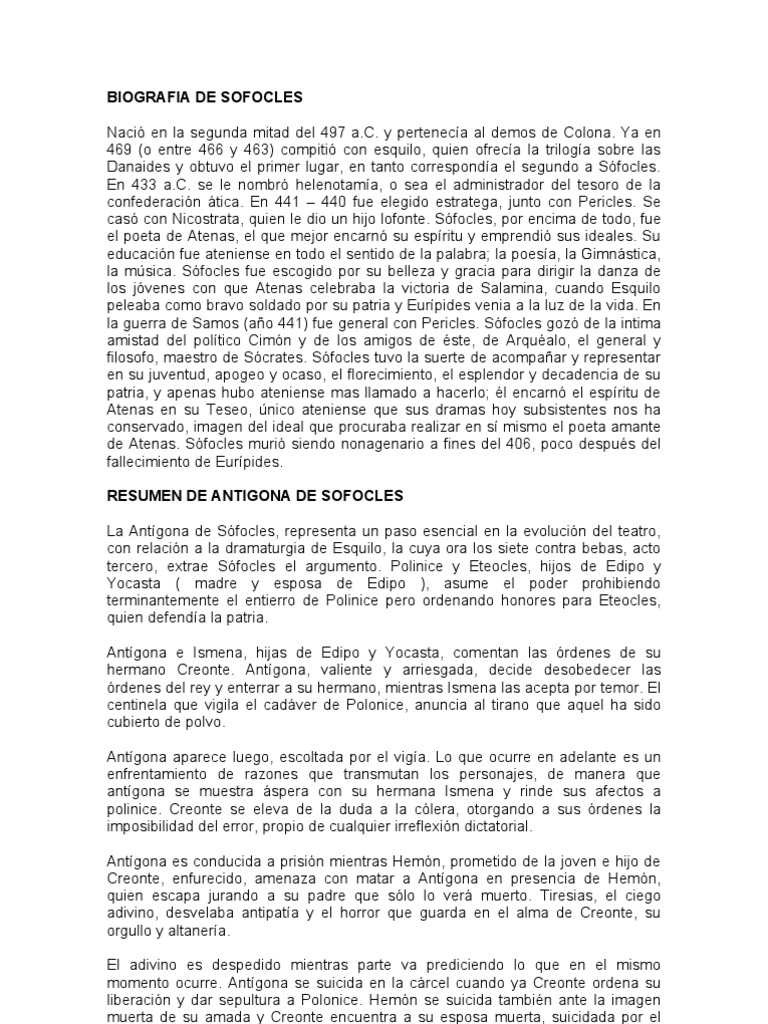Biografia de Sofocles | PDF | Celsius | Fahrenheit