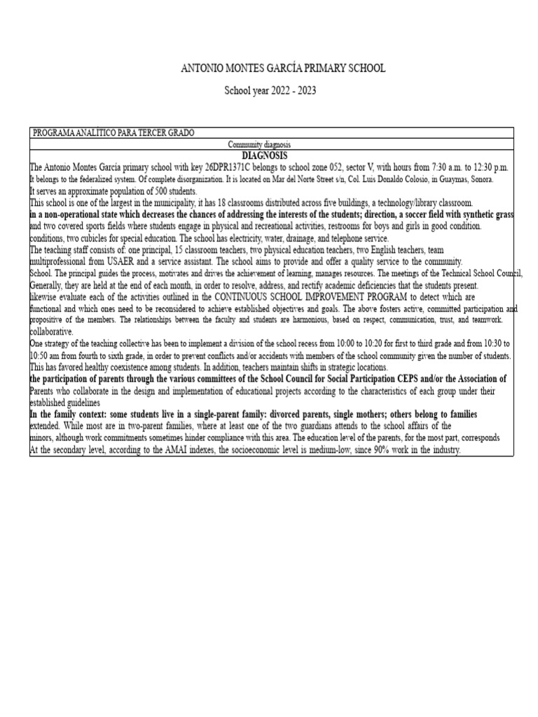 Third Grade Analytical Program | PDF | Reading Comprehension | Literacy