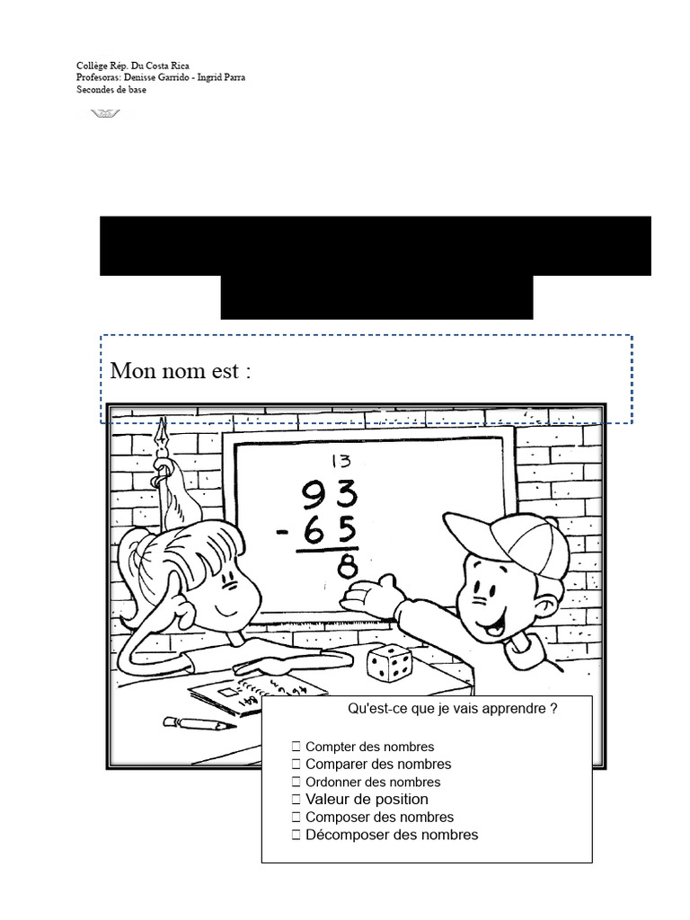 Apprentissage des Nombres jusqu'à 1000 | PDF
