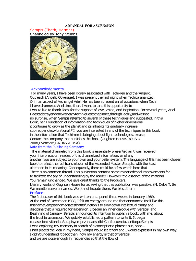 A MANUAL FOR ASCENSION | PDF | Knowledge