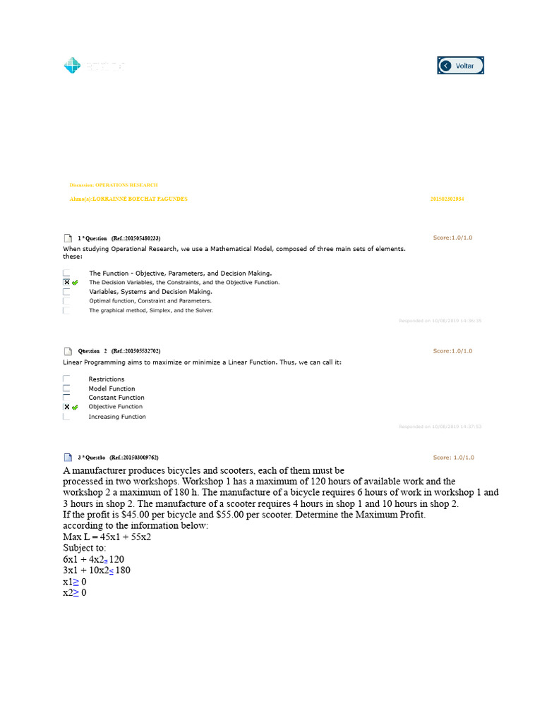 Operational Research | PDF | Mathematical Optimization | Linear Programming