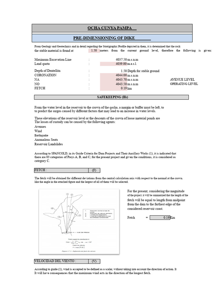 2.0 Preliminary Design - Dike | PDF | Dam | Earth Sciences