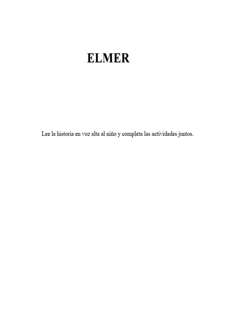 Elmer Story | PDF