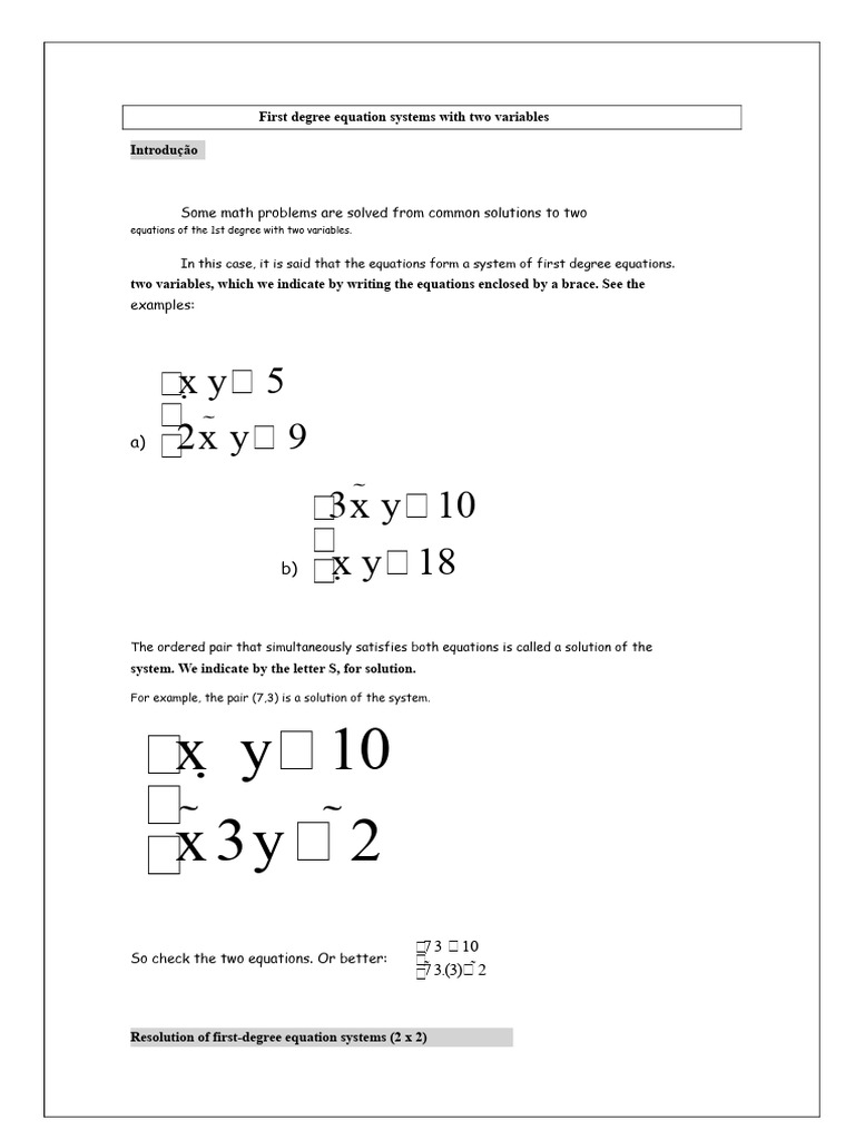 Systems of Equations 1 | PDF | Equations | Numbers