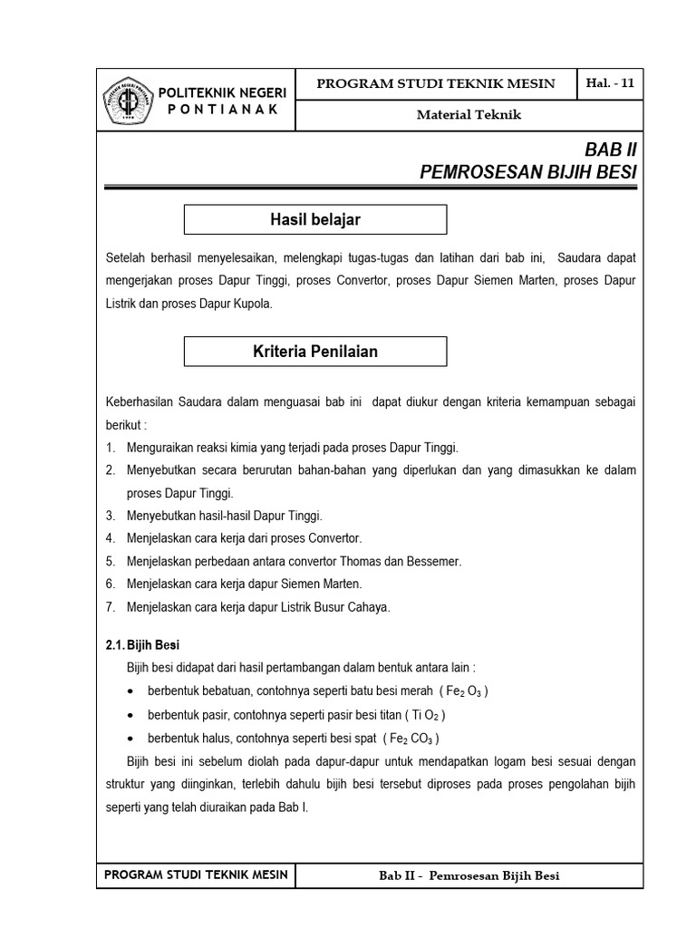 BAB 2 Bijih Besi | PDF